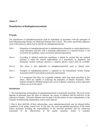 GMP EU annex 3 | PDF