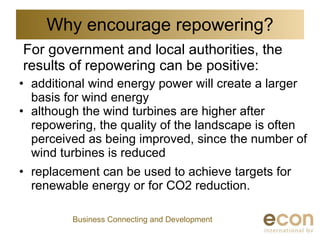 Repowering and Used Wind Turbined | PPT