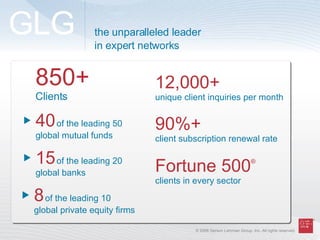 Systems to Manage Expert Networks - Gerson Lehrman Group Presentation | PPT