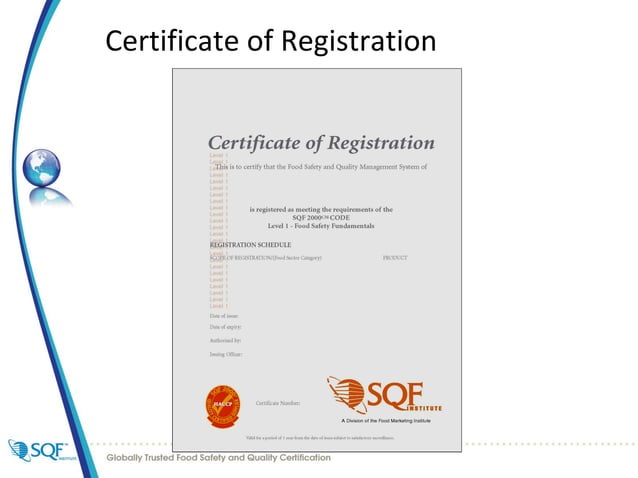 SQFI and the SQF Standard | PPT | Business | Business and Finance