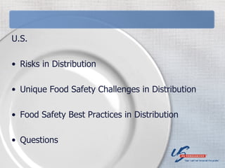 Distribution Challenges -- U.S. Foodservice Presentation | PPT