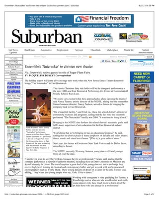 Ensemble's Nutcracker to Christen New Theater (The Suburban) | PDF