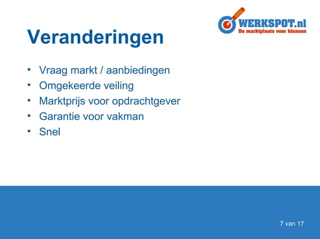 Werkspot.nl case @ vrm event | PPT