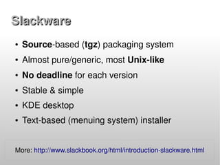 Choosing Linux Distro - Personal Desktop | PPT