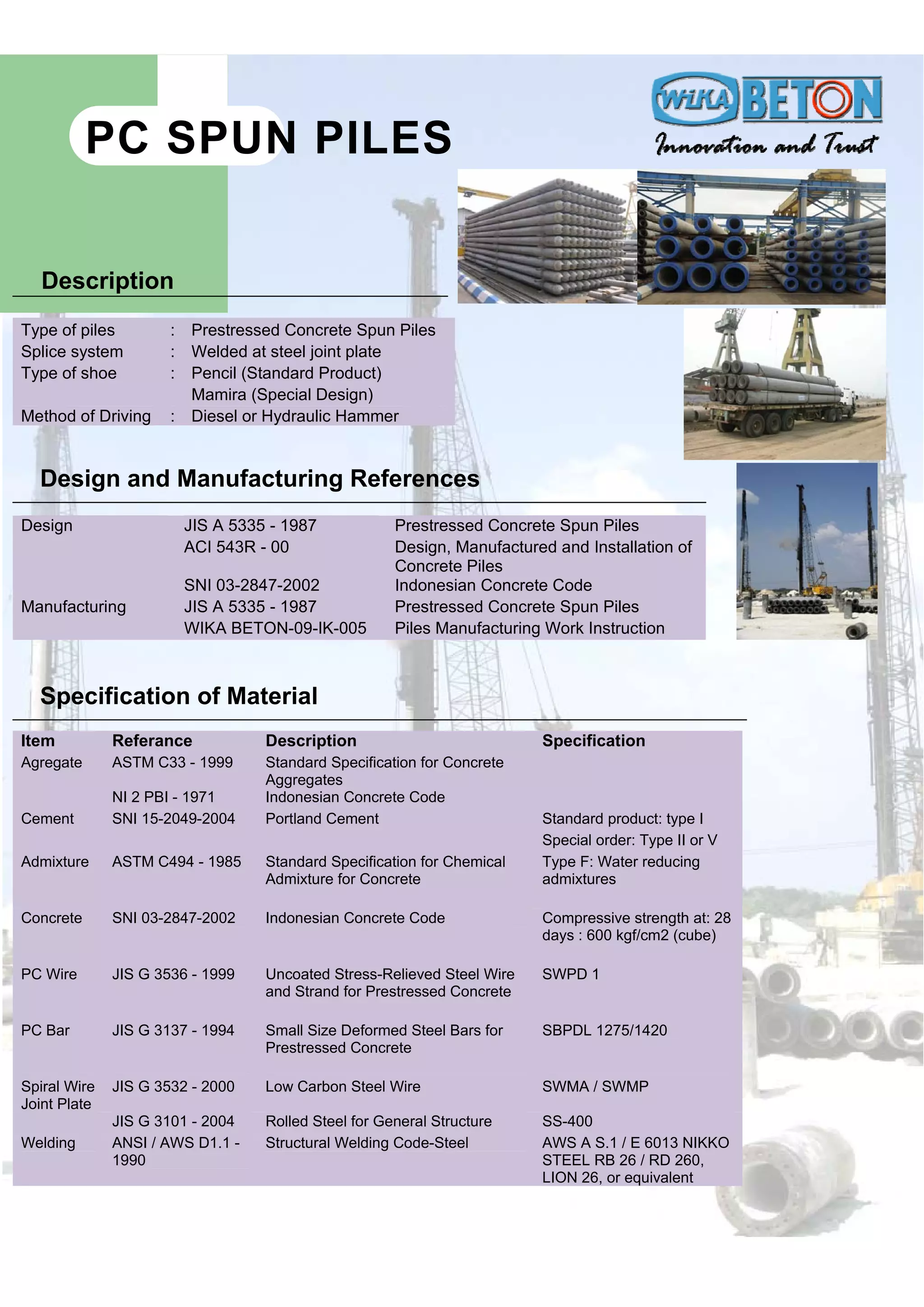 200832154 brosur-spun-pile-wika-2011 | PDF