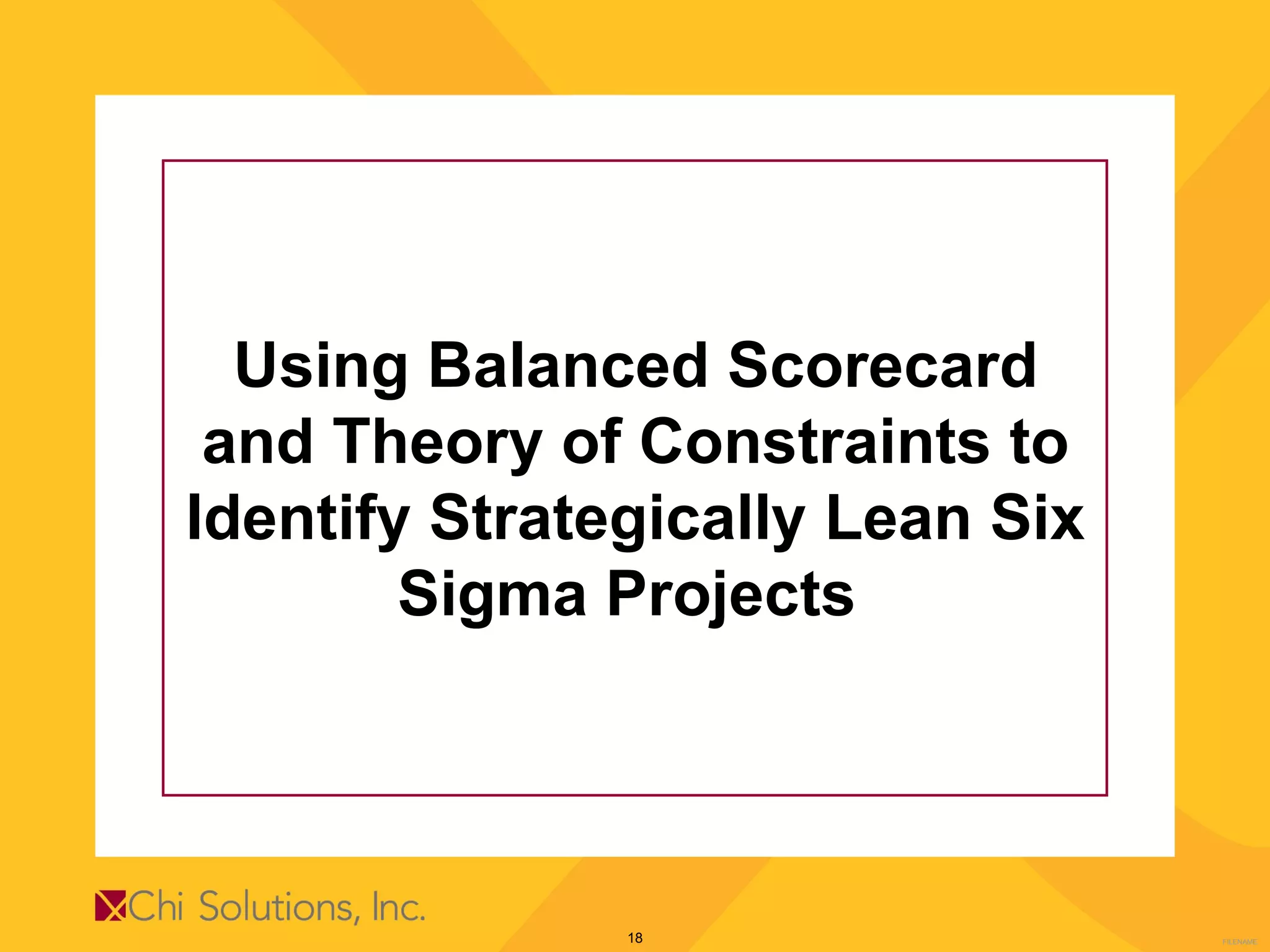 2008 Nov Lessons Learned Lean Six Sigma Balanced Scorecard | PPT