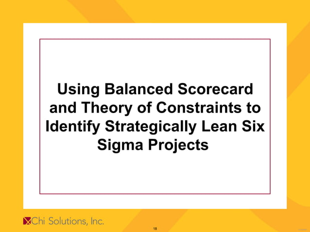 2008 Nov Lessons Learned Lean Six Sigma Balanced Scorecard | PPT