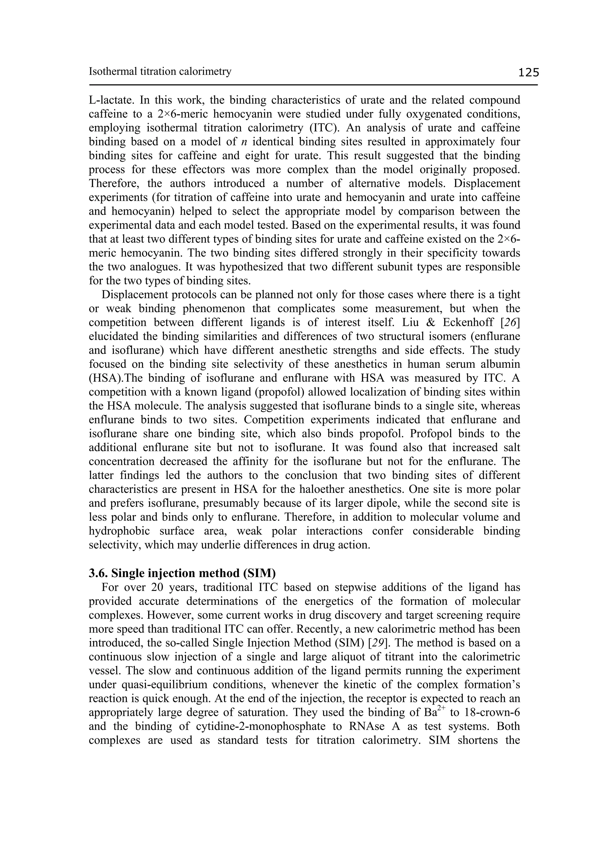 Current applications of isothermal titration calorimetry to the study ...