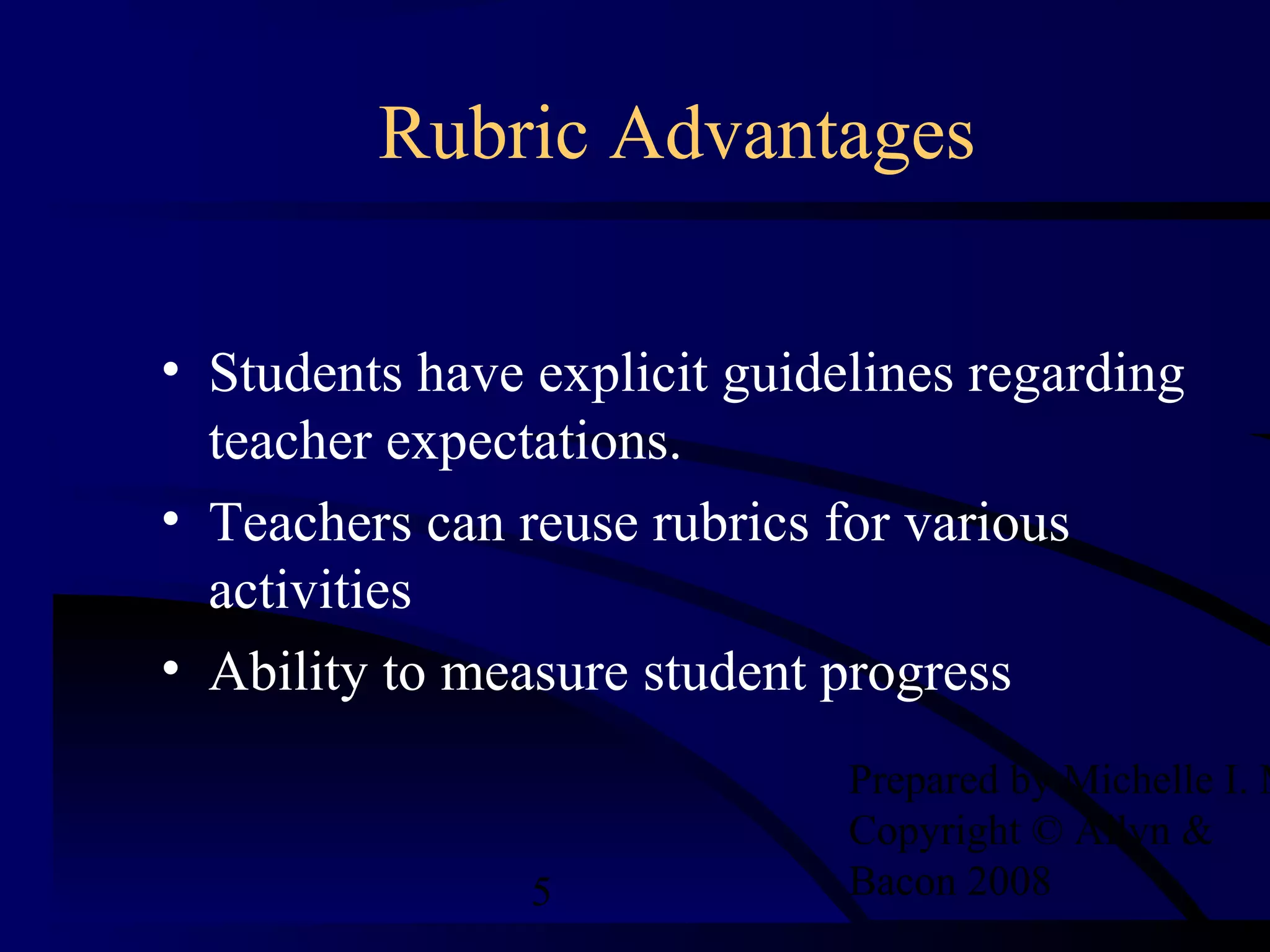 Using Technology in the Classroom, Chapter 15a Using-Rubrics | PPT