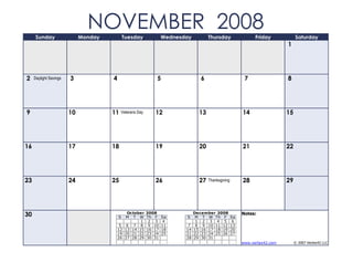 2008 Calendar | XLS