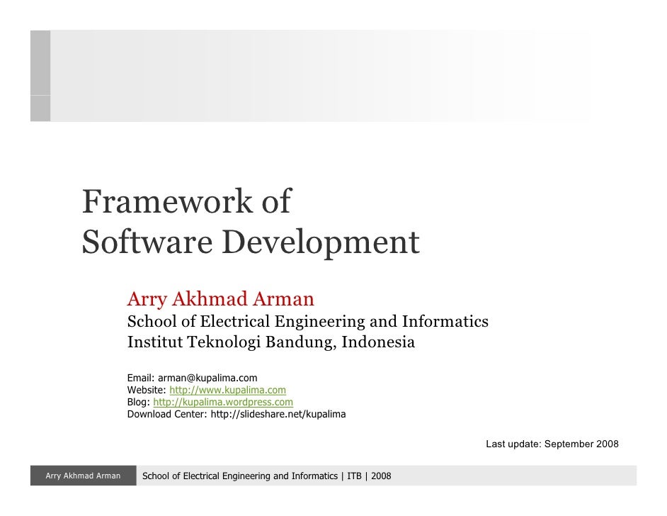 Software Engineering - 02. Framework