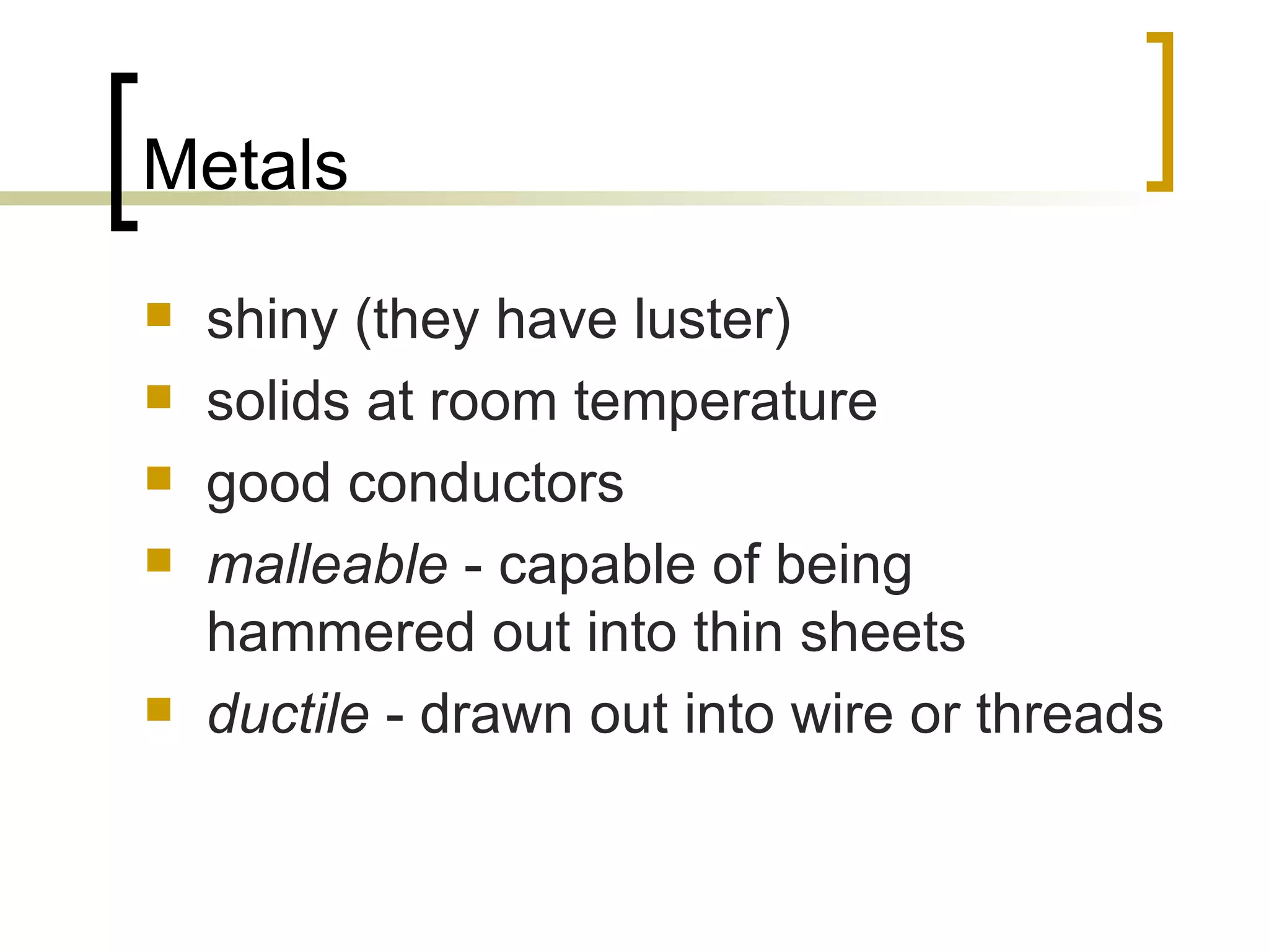 Classification Of Elements | PPT