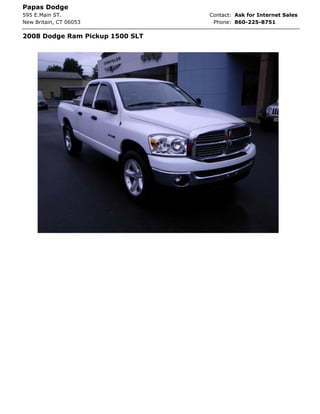 2008 dodge ram pickup 1500 Hartford CT | PDF