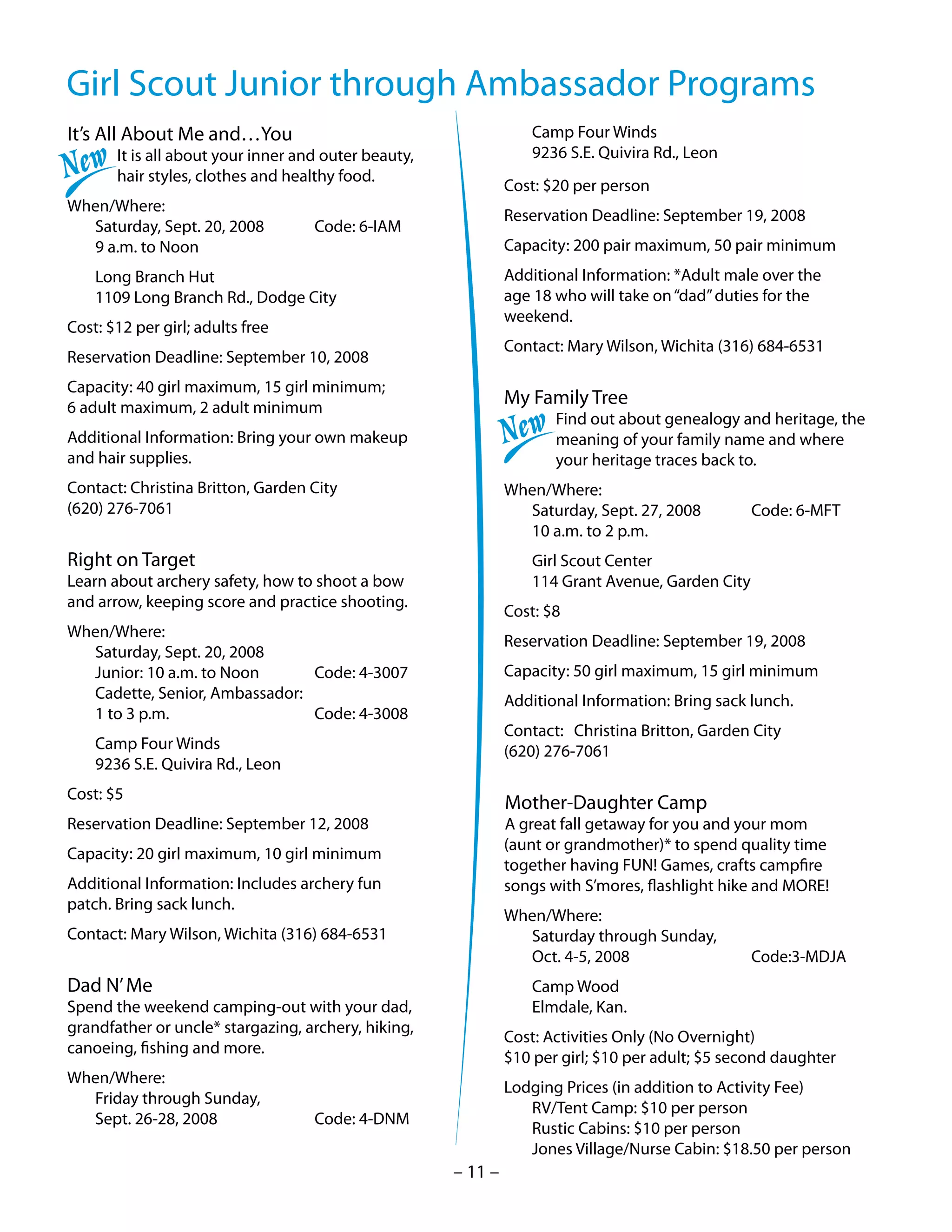 2008 Fall Roadmap Girls GSKH | PDF
