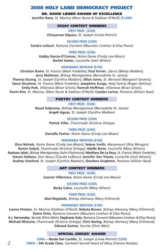 2007-2008 Student Awards | PDF | Awards Shows | Events