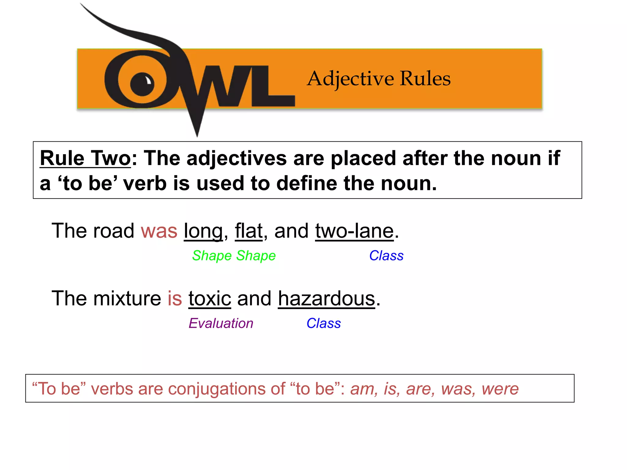 Types of Adjectives 5th grade | PPT