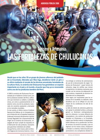 Municipalidad de Chulucanas - Morropón - Revista 2008 | PDF