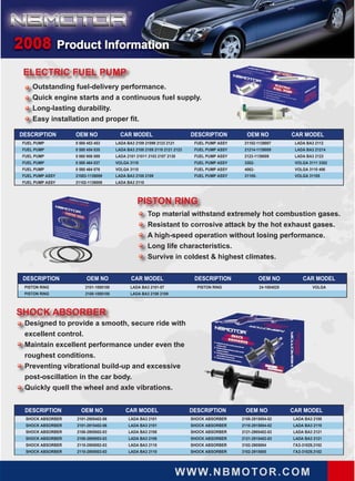 2008 NBMOTOR CATALOG | PDF | Automotive Industry | Industries