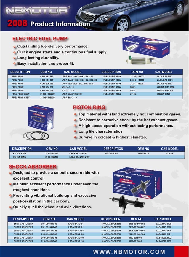 2008 NBMOTOR CATALOG | PDF | Automotive Industry | Industries