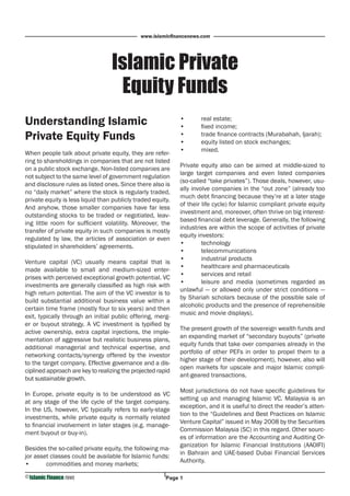 Islamic private equity fund | PDF