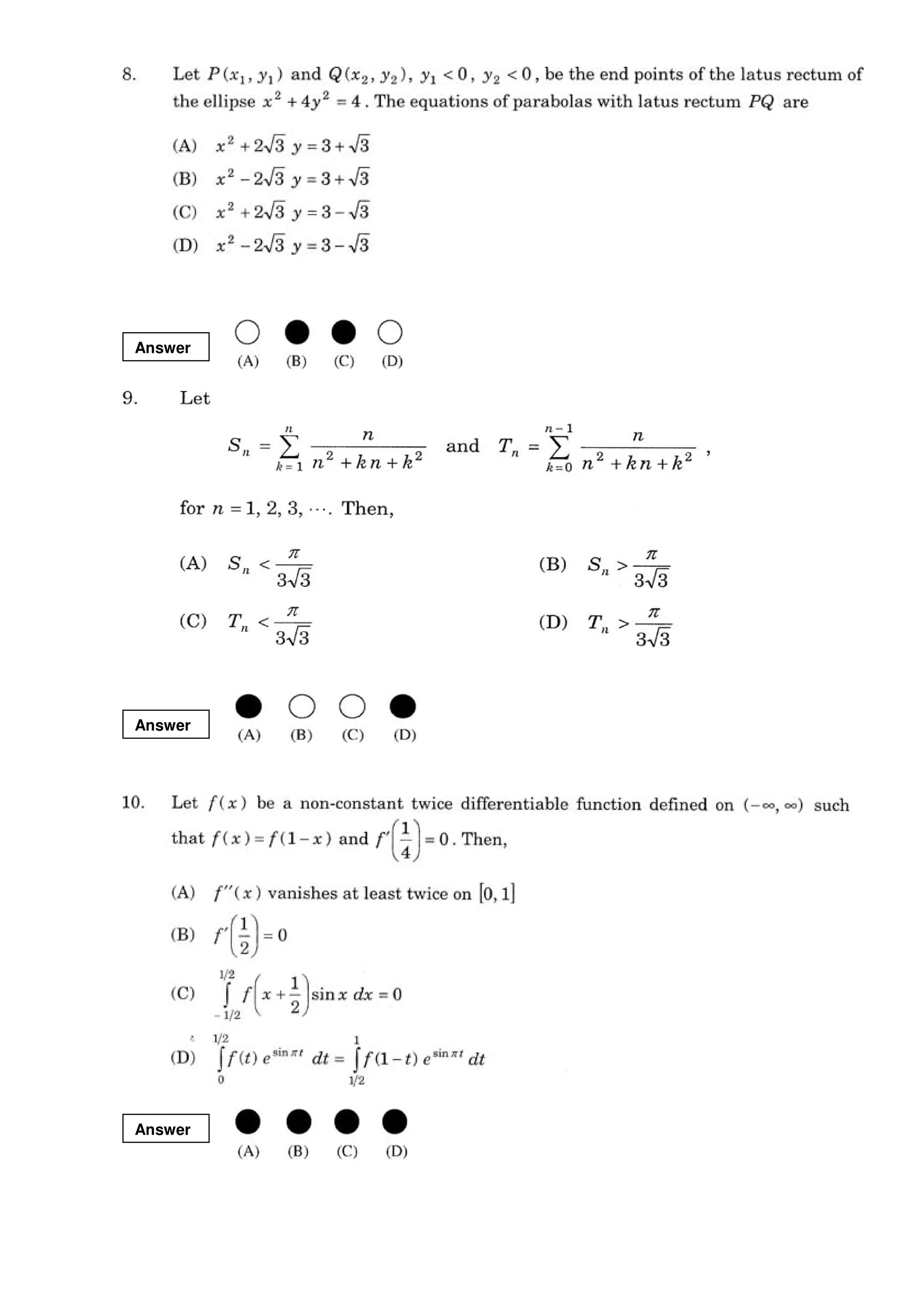 IIT-JEE Advanced 2008 Question Paper 1 | PDF