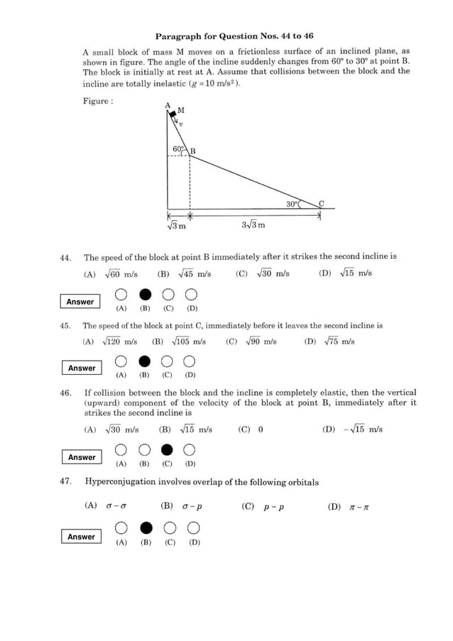 IIT-JEE Advanced 2008 Question Paper 1 | PDF