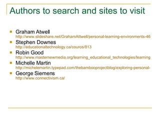 Creating a PLE | PPT