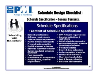 Schedule Design PMI | PDF