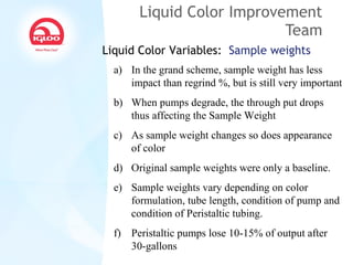 Liquid Color Improvement Team | PPT
