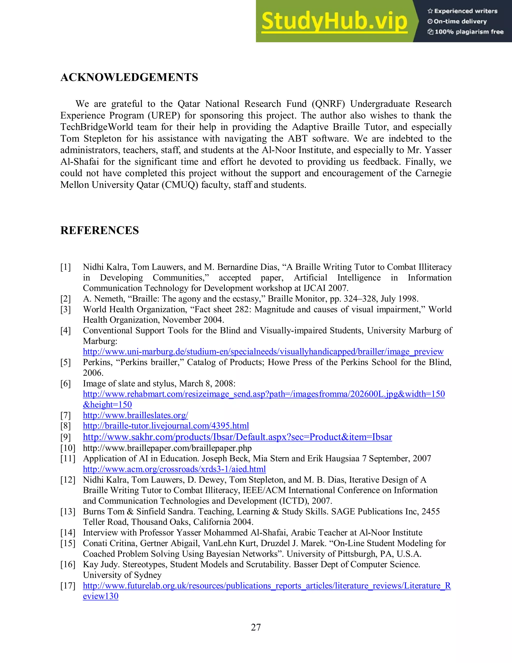 2008 Senior Thesis Project Reports | PDF