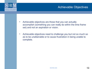 2008 Setting Goals And Objectives Training | PPT