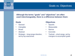 2008 Setting Goals And Objectives Training | PPT | Human Resources ...