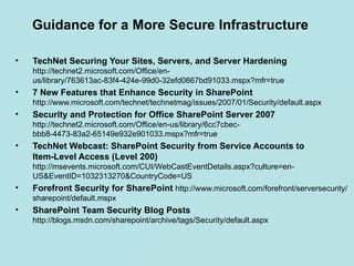 Share Point Server Security with Joel Oleson | PPT