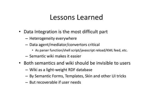 Data Mesh-up and Mapping using Semantic Wiki | PPT