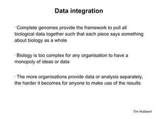 Standardization and integration of molecular biology information with ...