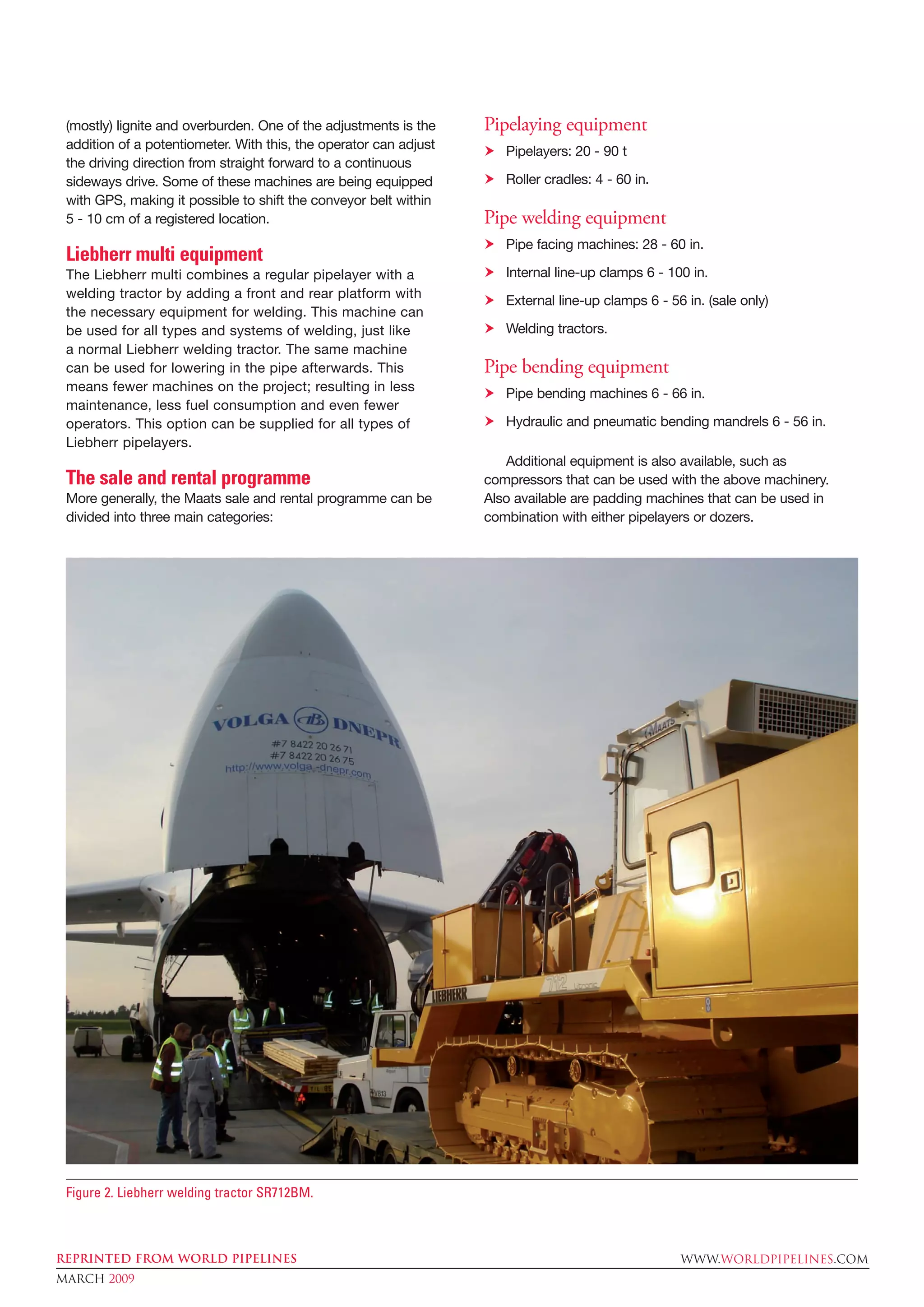World Pipelines article - new pipe laying equipment | PDF