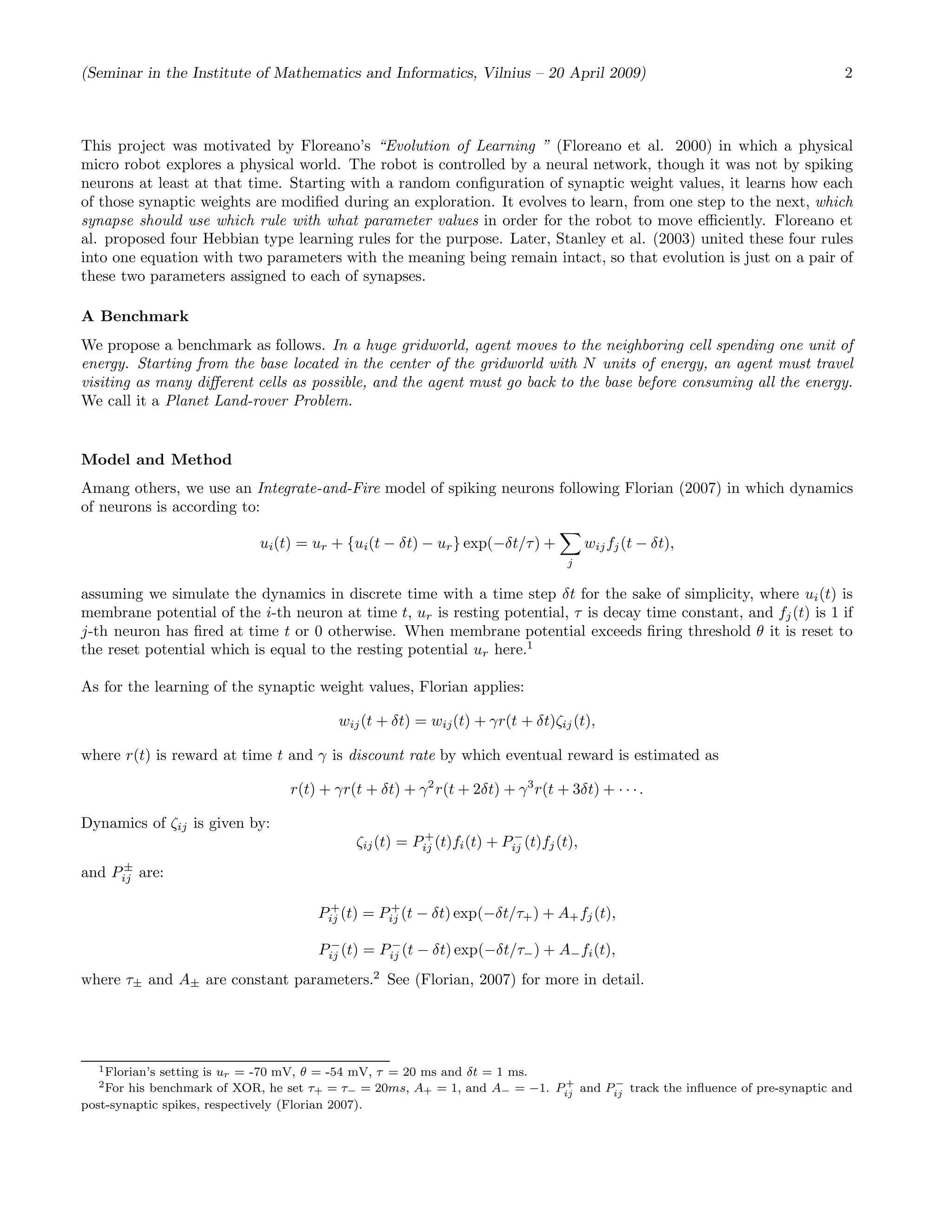 Spike timing dependent plasticity to make robot navigation more ...