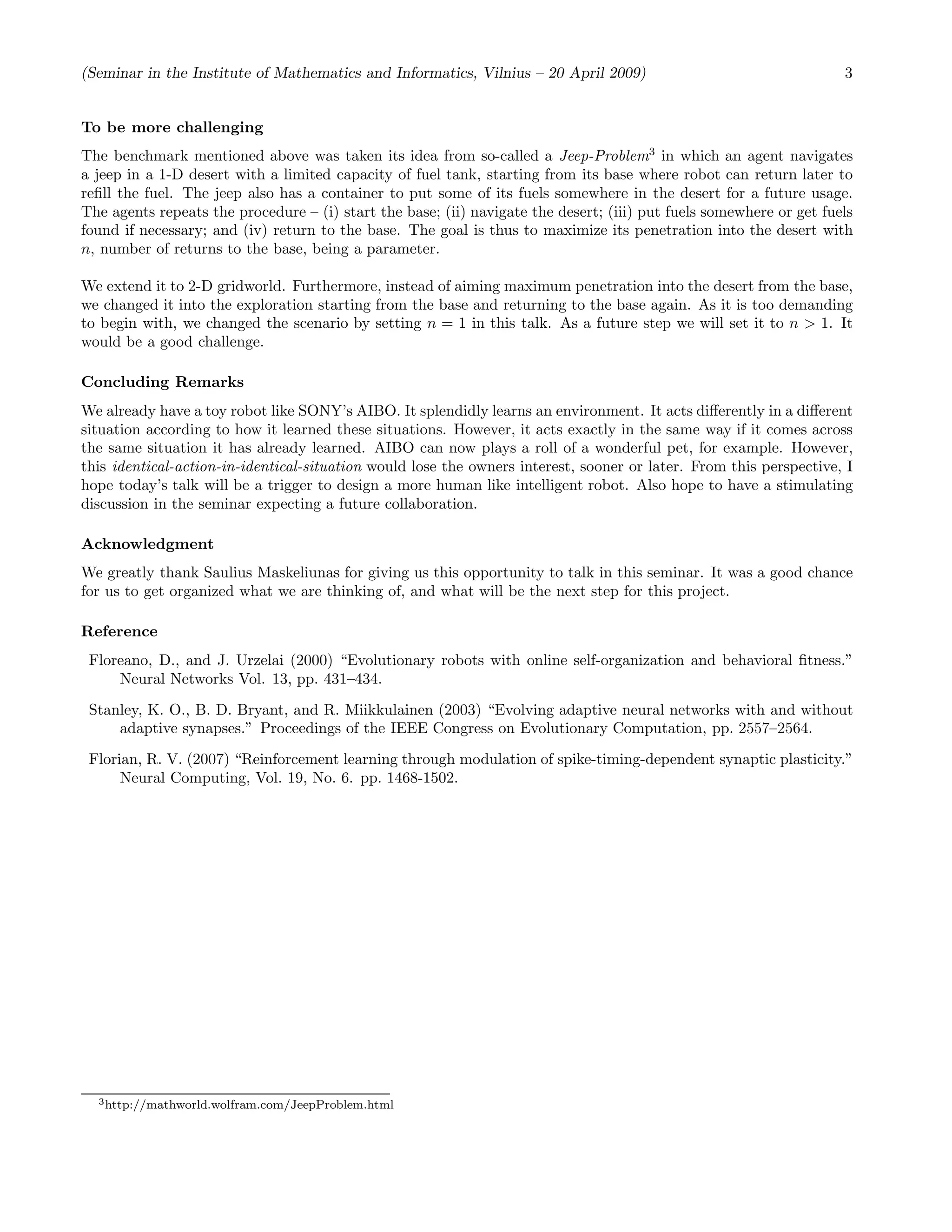 Spike timing dependent plasticity to make robot navigation more ...