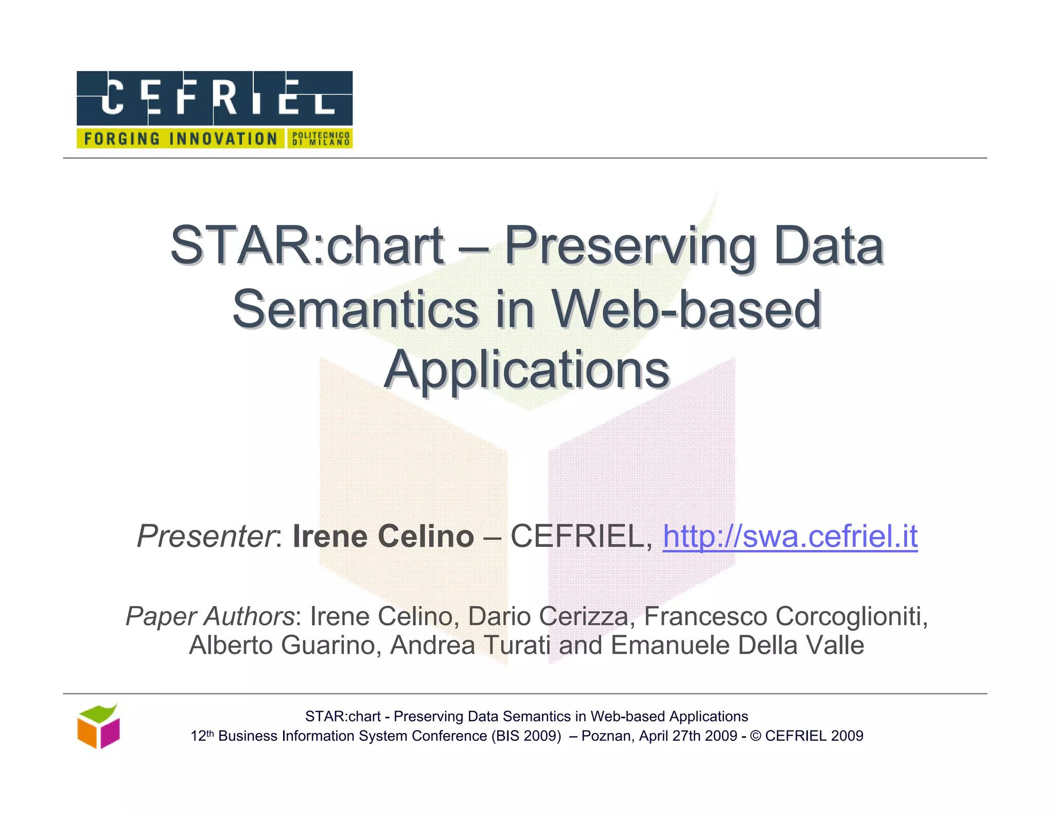 STAR:chart – Preserving Data Semantics in Web-based Applications | PDF | Web Design and HTML ...