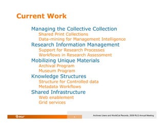 Archives' User Studies & Archival WorldCat Records | PDF