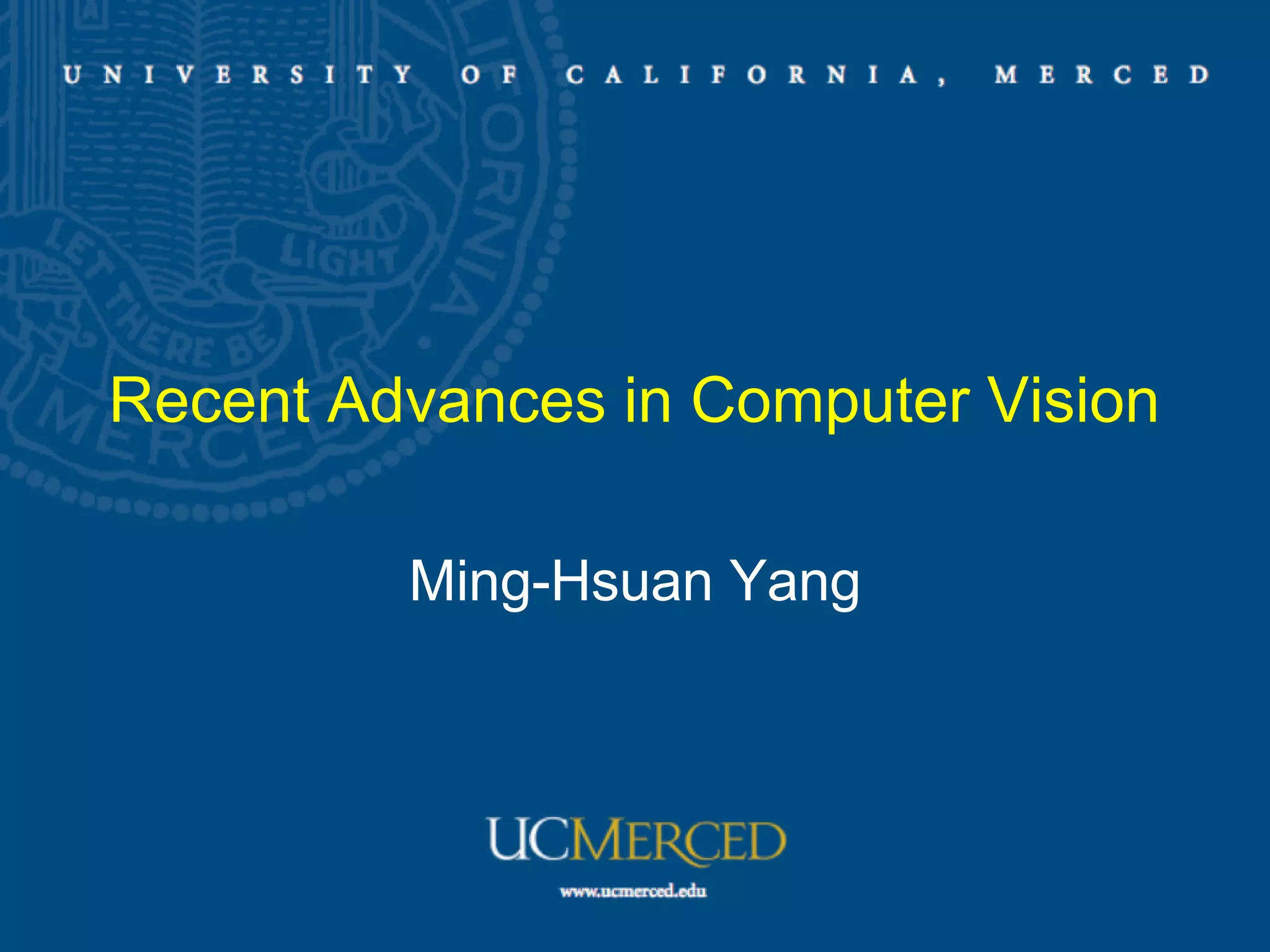 Recent Advances in Computer Vision | PDF