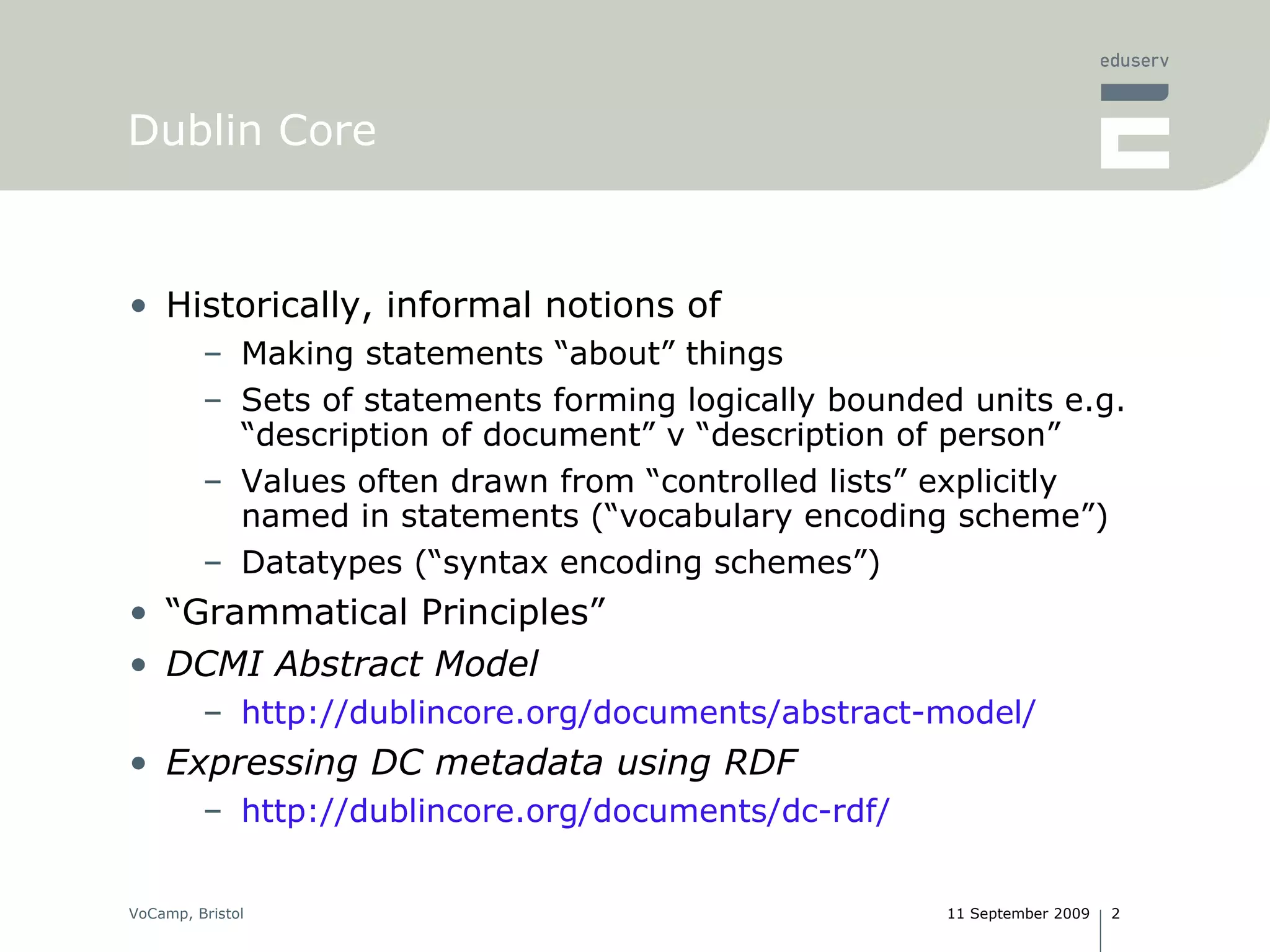 Dublin Core Description Set Profiles | PPT