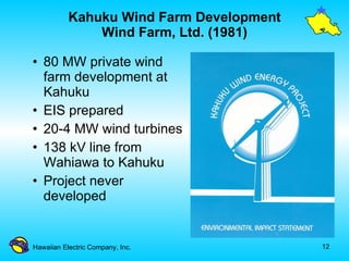 Wind Energy in Hawaii | PPT | Power and Energy Industry | Industries