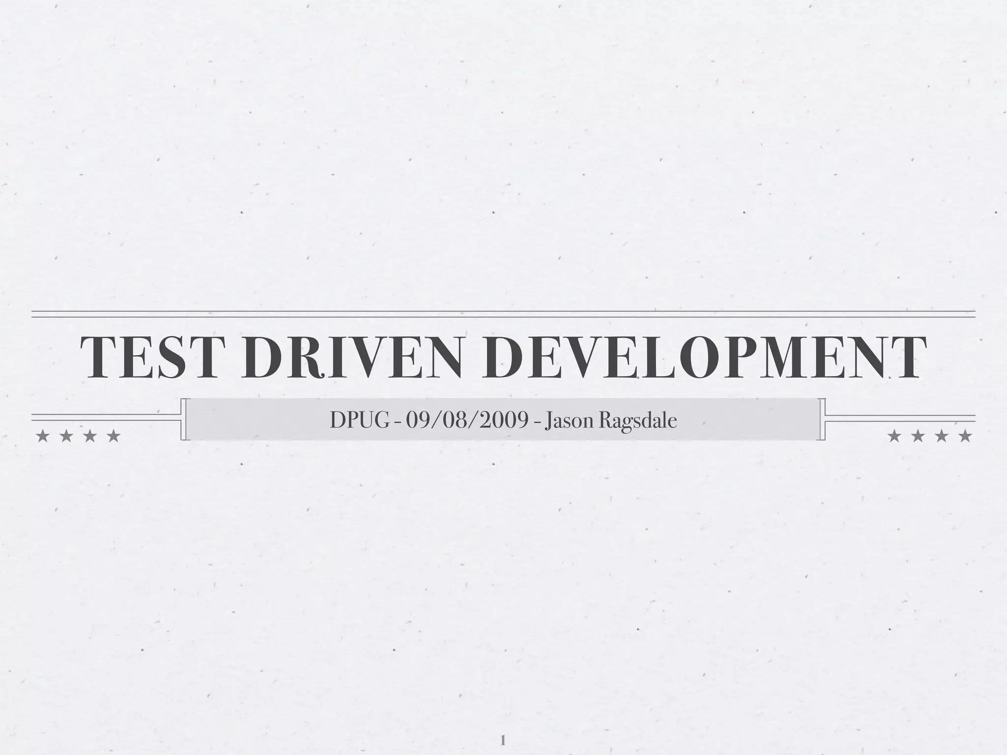 Test Driven Development | KEY