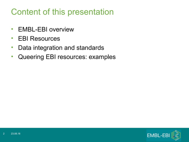 Using EMBL-EBI resources to explore stem cell data | PPT
