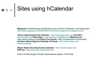 Microformats 101 Workshop | PPT