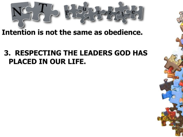 NT Puzzle - Obedience 2009.11.29 | Christianity | Religion & Spirituality
