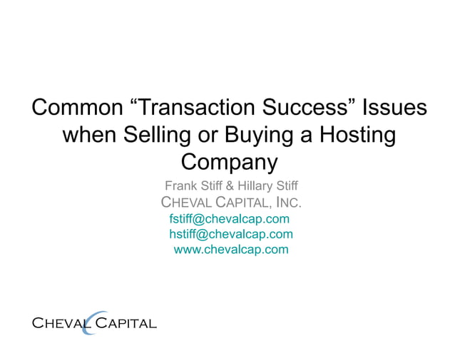 Dec 8, 2008 - Web Host Boot Camp Slides (Final) | PPT