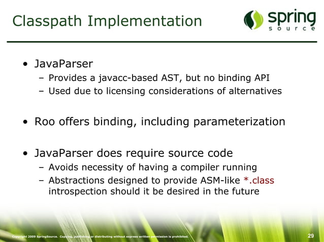 Spring Roo 1.0.0 Technical Deep Dive | PDF