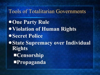 Totalitarianism (2009-2010) | PPT | Politics